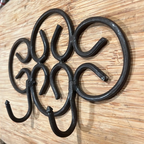 Wall Decor | Rustic Brown Industrial Metal Wall Decorative Scroll Hook ...